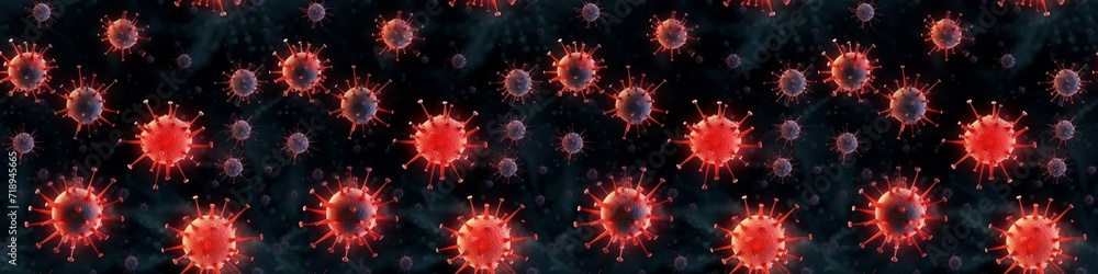Virology corona virus, covid, flu outbreak background banner panorama ...