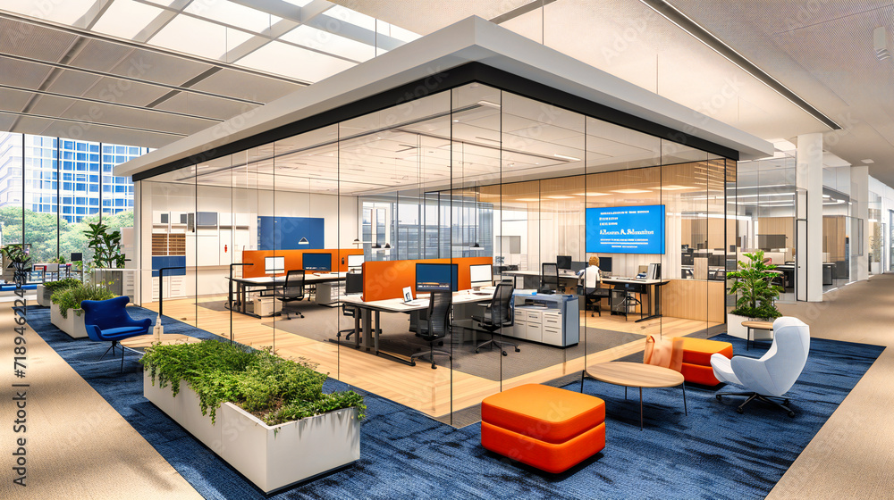 Sleek and Modern Corporate Office, Interior Design with Contemporary ...