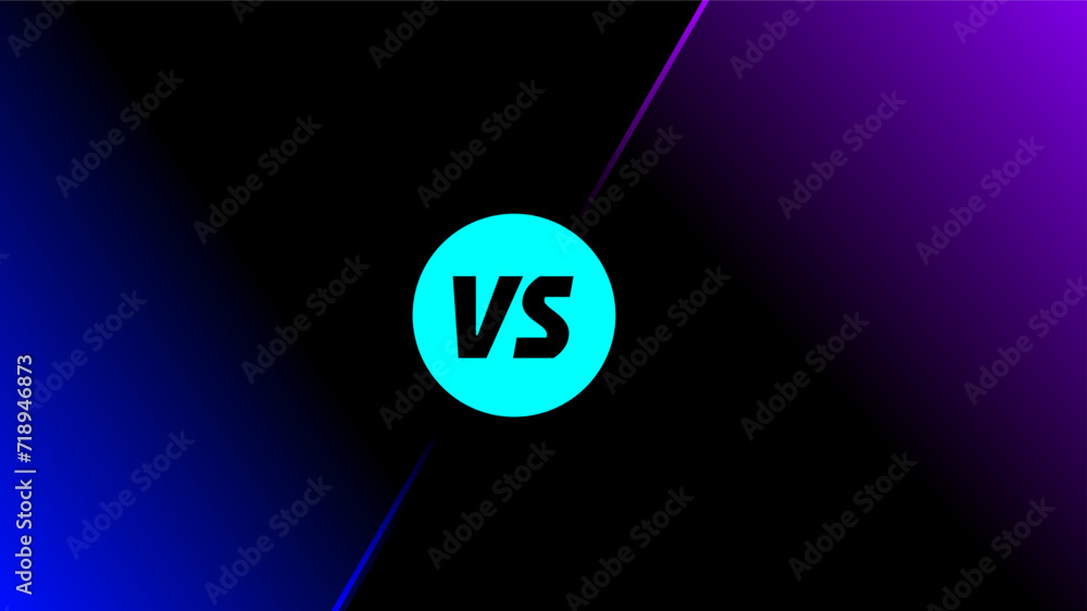 Simple black versus screen with dark blue and purple partition ...