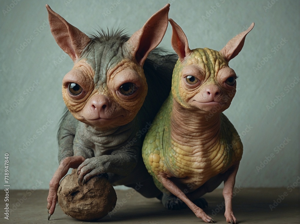 mutated animal, a pair of pigs and a duo of cats, enjoy the night in ...