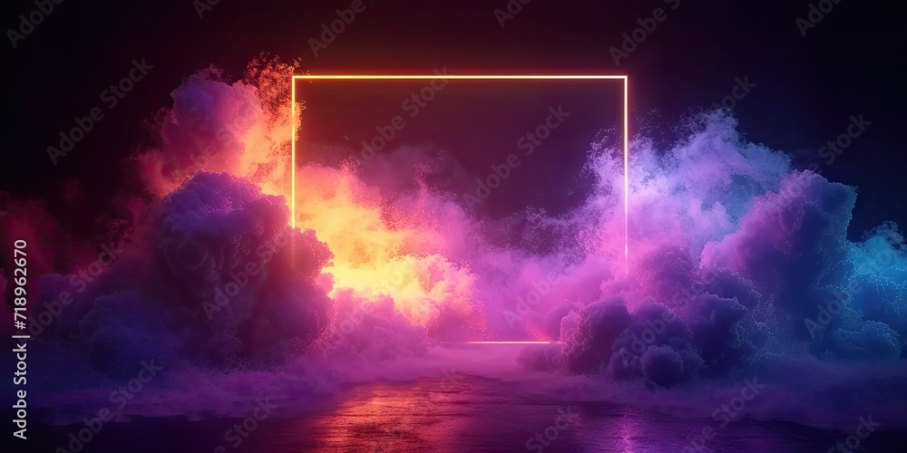 Abstract neon frame lights play pivotal role in creating captivating ...