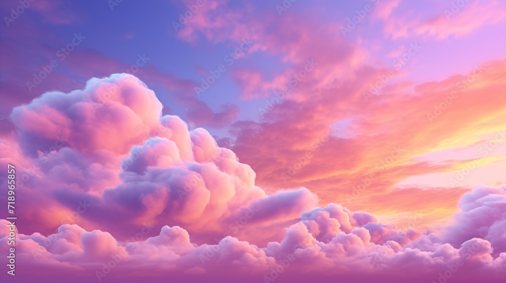 Pink, blue and purple clouds in the morning sky background pattern ...