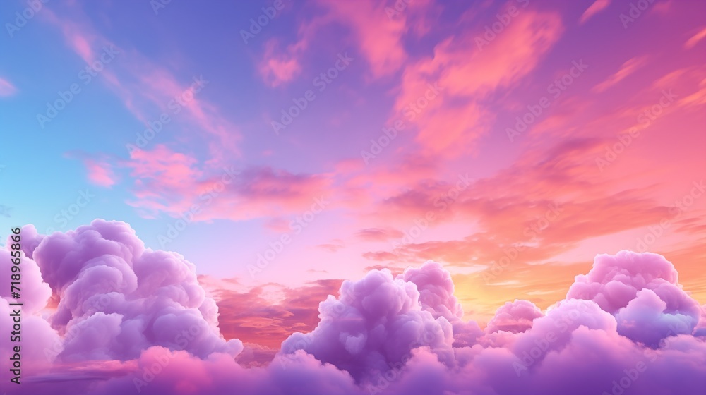 Pink, blue and purple clouds in the morning sky background pattern ...