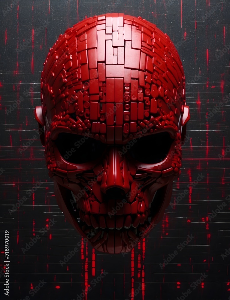 The Skull Illustration: A Hyperdetailed Matrix of Binary Brilliance ...