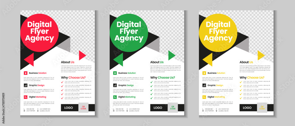 Business flyer collection, corporate poster, flyer bundle, flyer ...