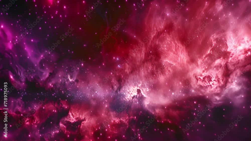 Cosmic Traveling through star fields in space. Deep Space Nebula Loop ...