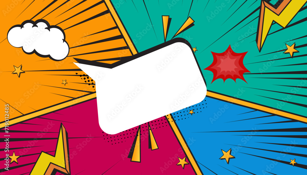 Set of comic page of colorful frames illustration, comic background ...