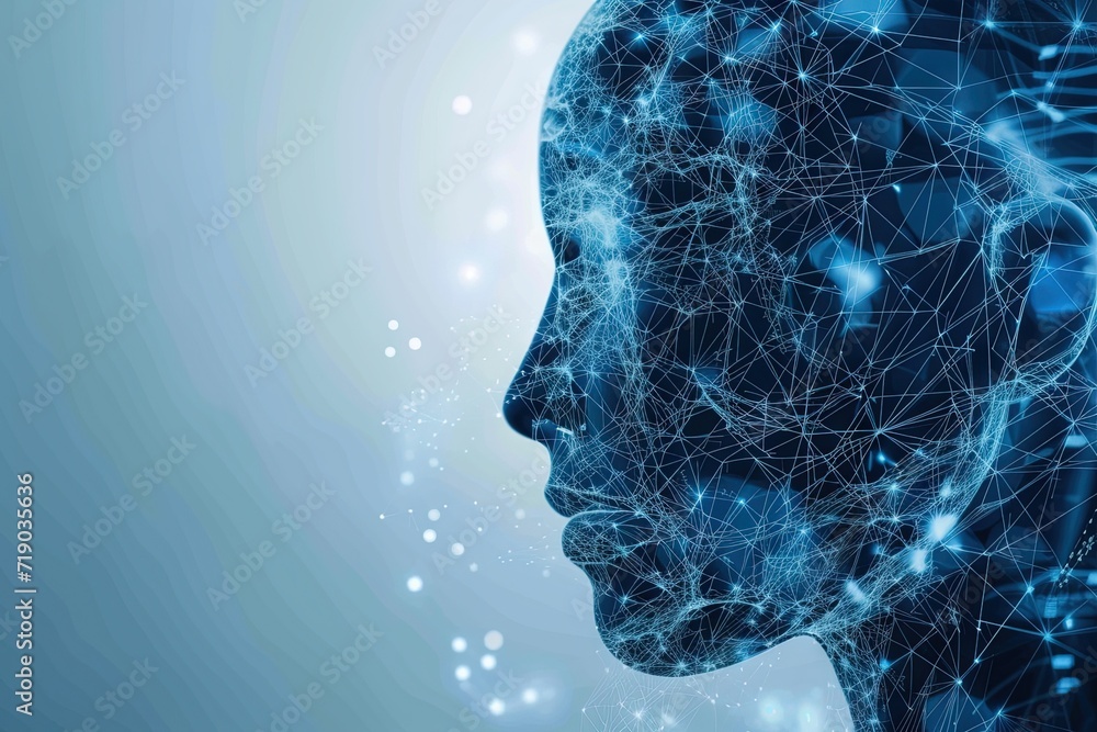 ai generative artificial intelligence illustration human shape ...