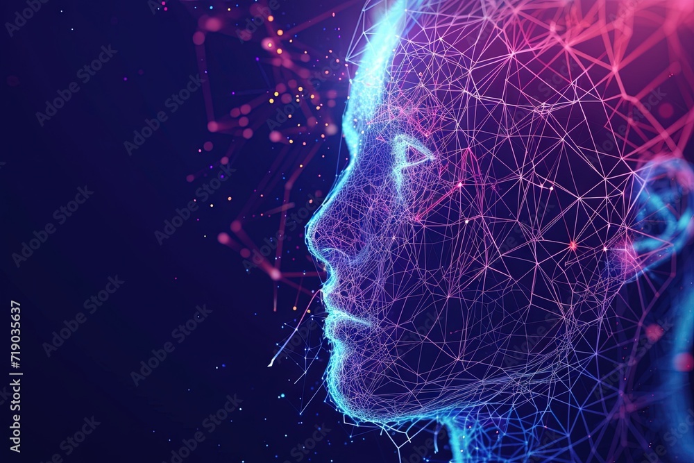 ai generative artificial intelligence illustration human shape ...