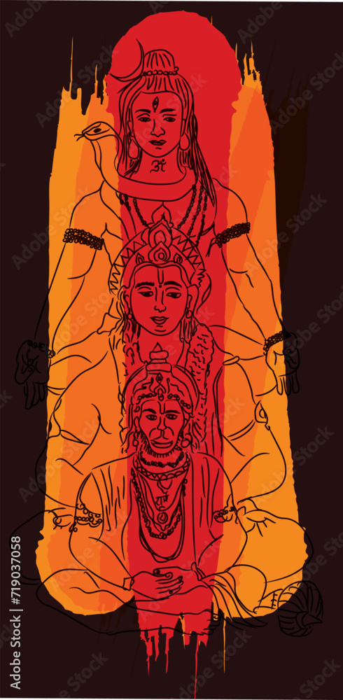 Lord Shiva, Lord Rama, and Lord Hanuman are revered figures in Hindu ...