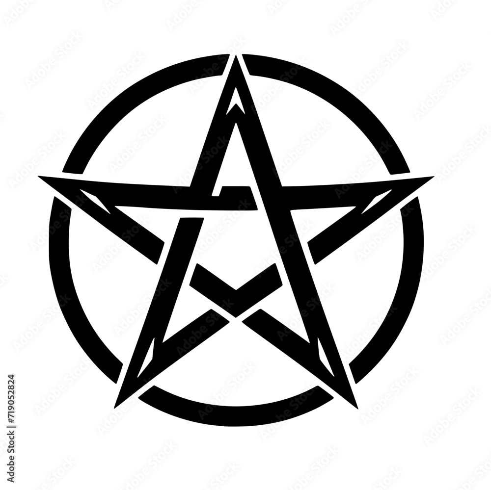 Pentagon Symbol SVG Black And White Illustration Art Generative AI ...