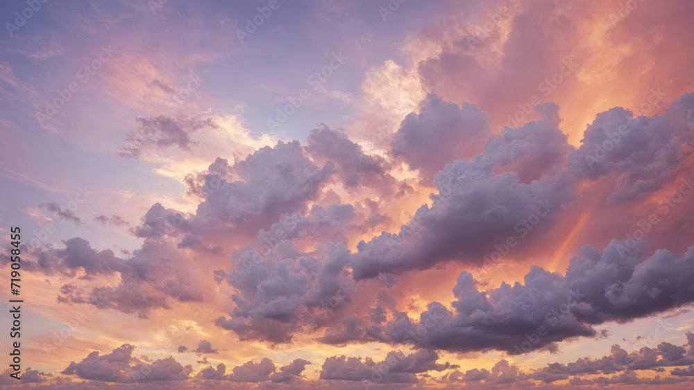 Matte painting capturing the essence of spring with an abstract, cloudy ...