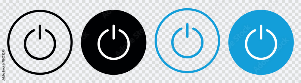 "Elevate designs with our Power Icon Buttons – On/Off symbols, Energy ...