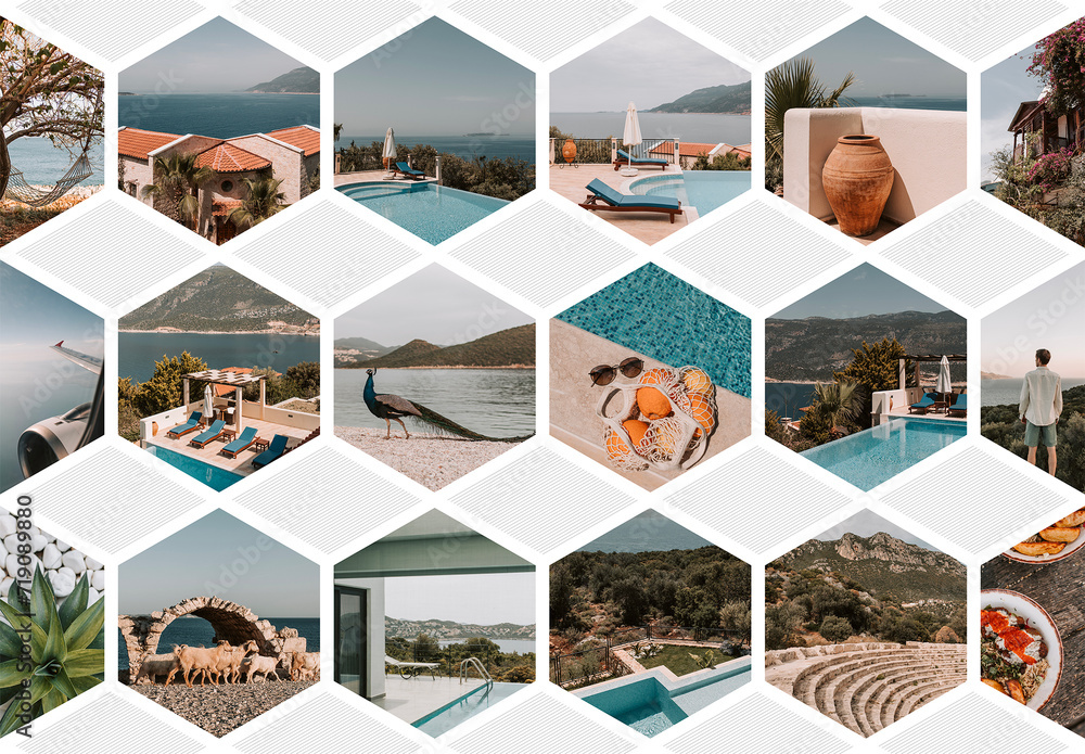 Photo Collage Frame Effect Mockup Stock Template | Adobe Stock