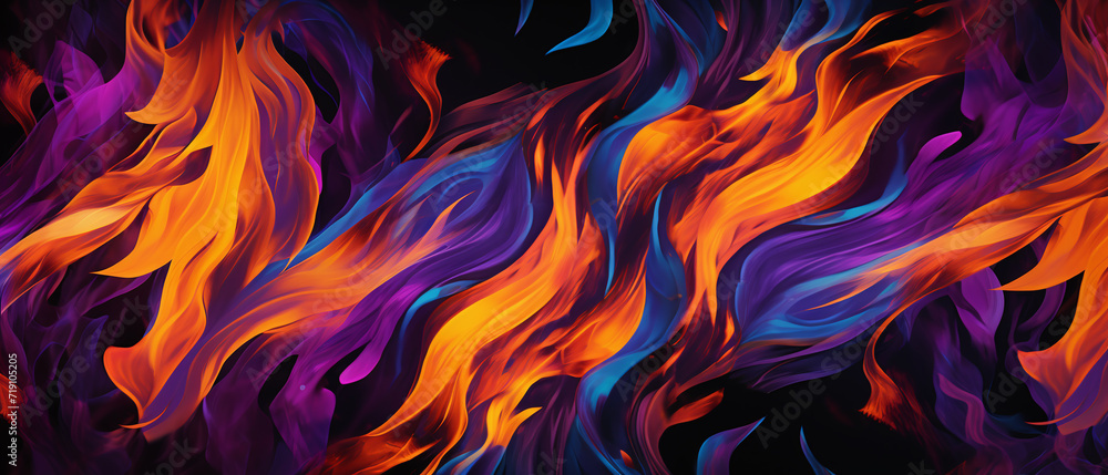Abstract neon patterns that resemble vibrant fire, abstract flames ...