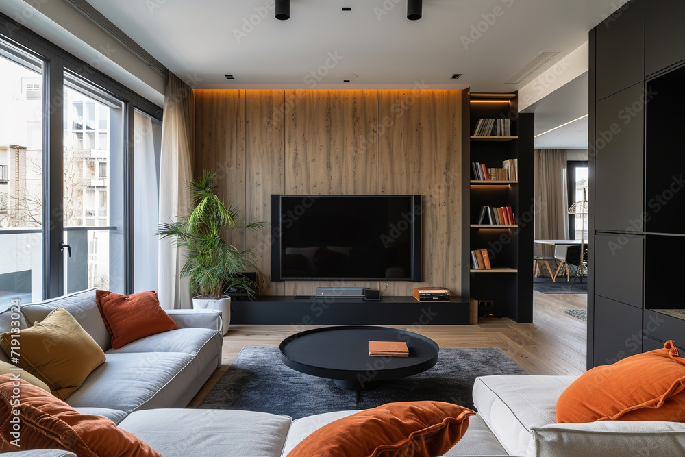 contemporary apartment home interior design background concept cosy ...