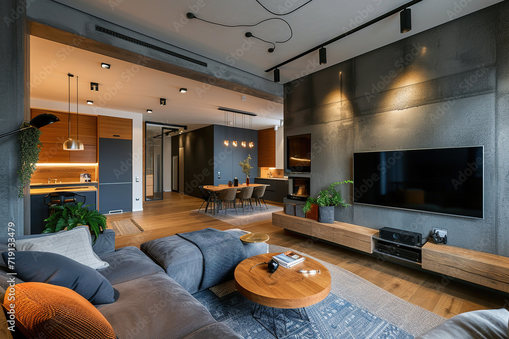 contemporary apartment home interior design background concept cosy ...