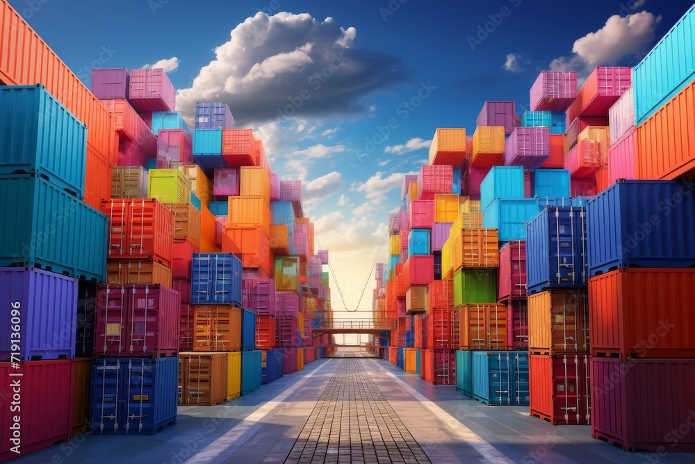 Container Cosmos surreal world where containers transform into cosmic ...