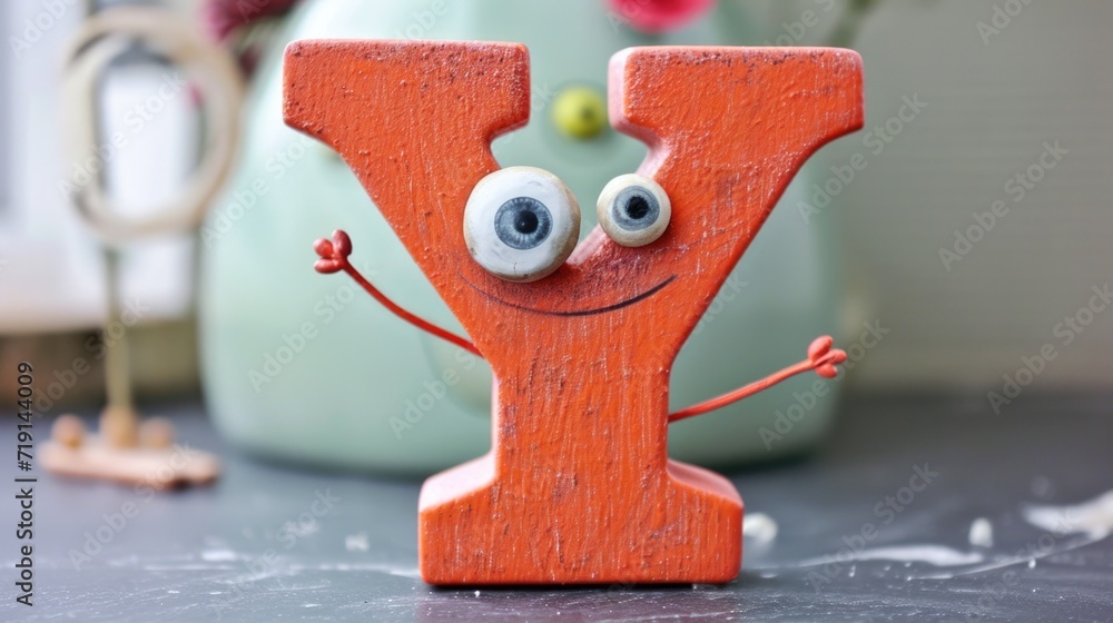 Y a letter of the alphabet in the guise of a funny character . Capital ...