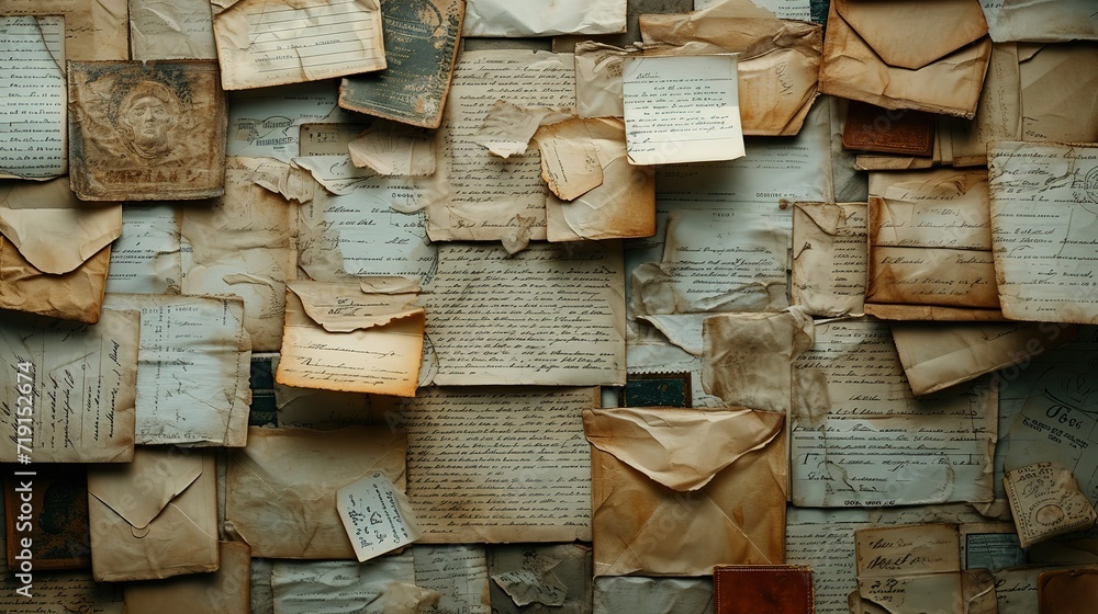 A rich tapestry of historical communication, featuring an assortment of ...