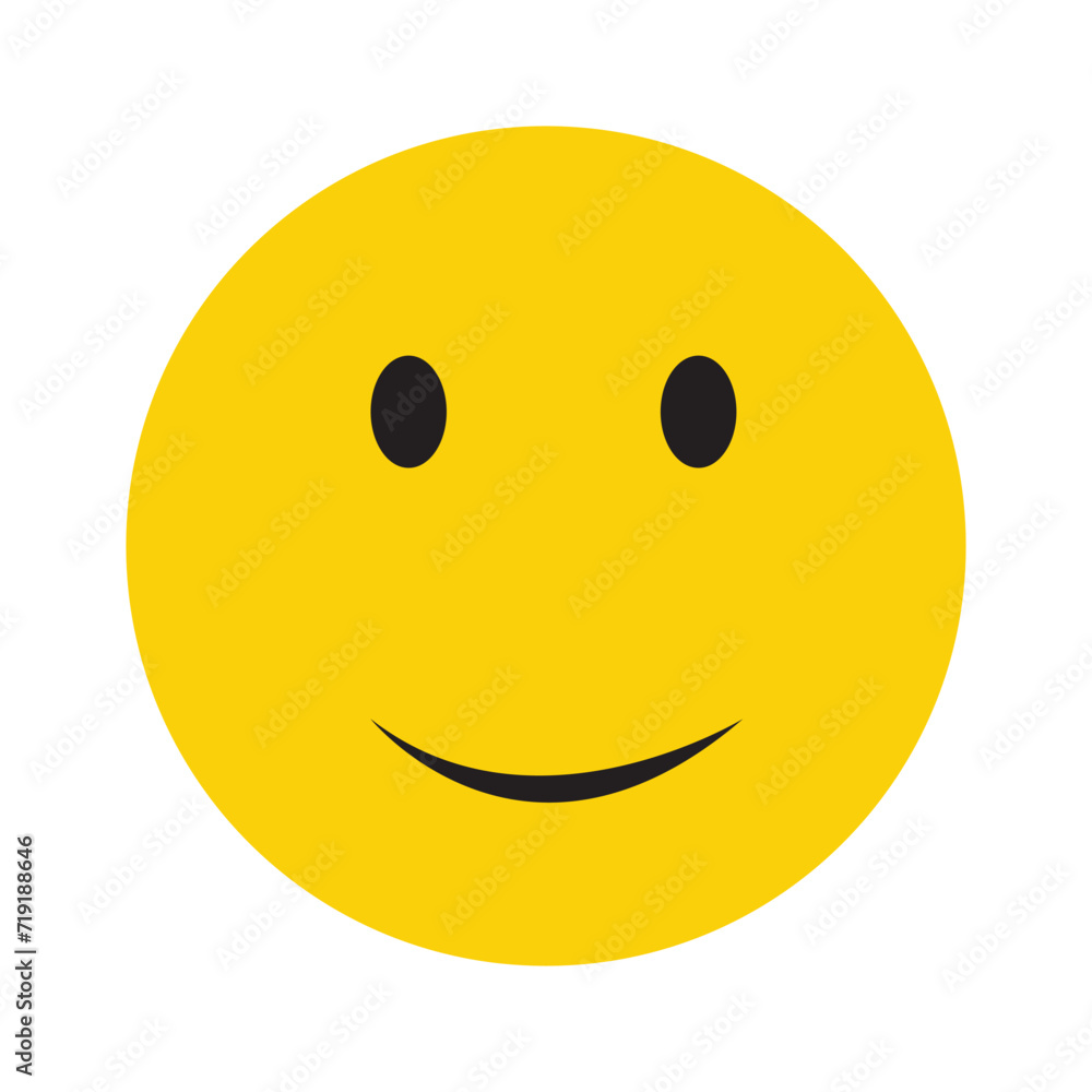 Smiley Face. Happy smiley emoji vector yellow. Vector happy circle face ...