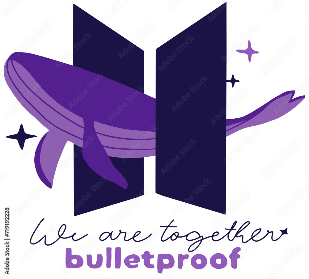 BTS, bangtan boys, whale, purple whale, we are bulletproof, purple ...