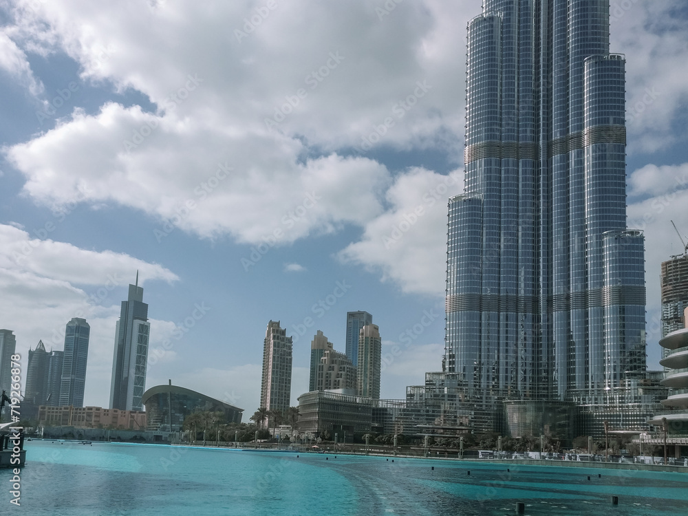 Downtown Dubai landmarks and attractions - View of Burj Khalifa and ...