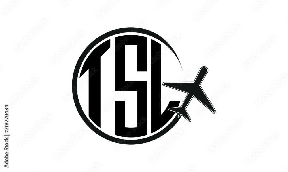 TSL three initial letter circle tour & travel agency logo design vector ...