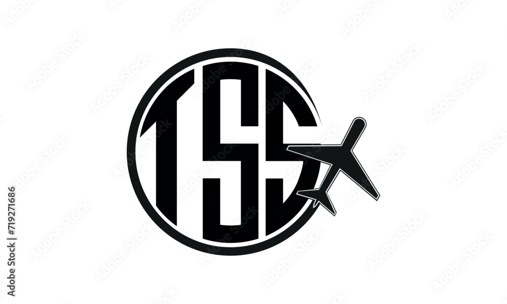 TSS three initial letter circle tour & travel agency logo design vector ...
