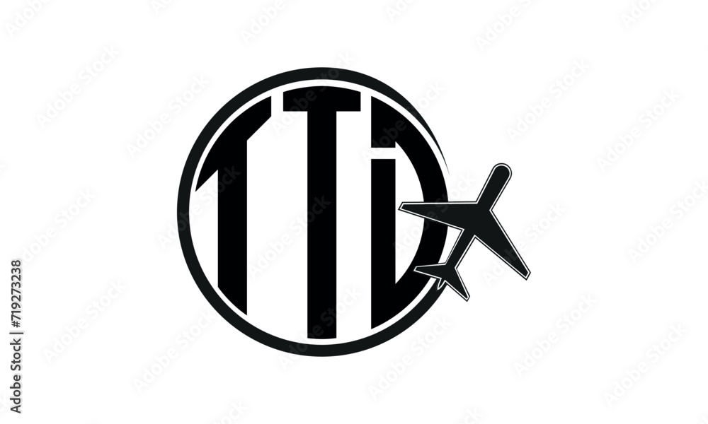 TTD three initial letter circle tour & travel agency logo design vector ...