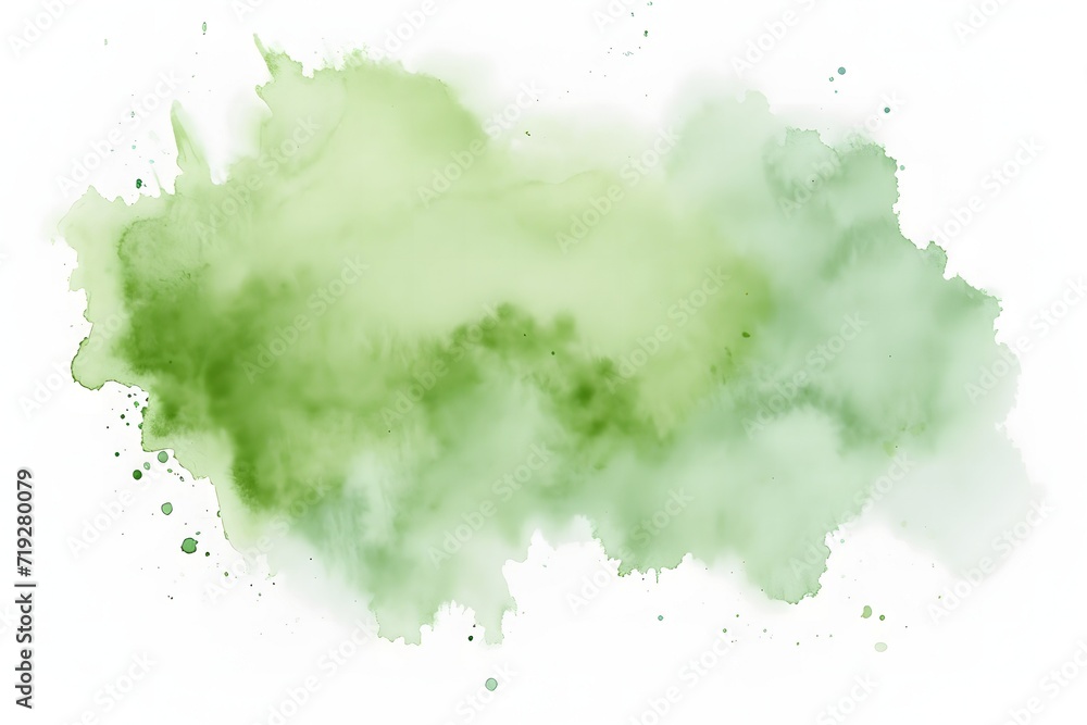 Abstract green watercolor texture with wet brush strokes for wallpaper ...