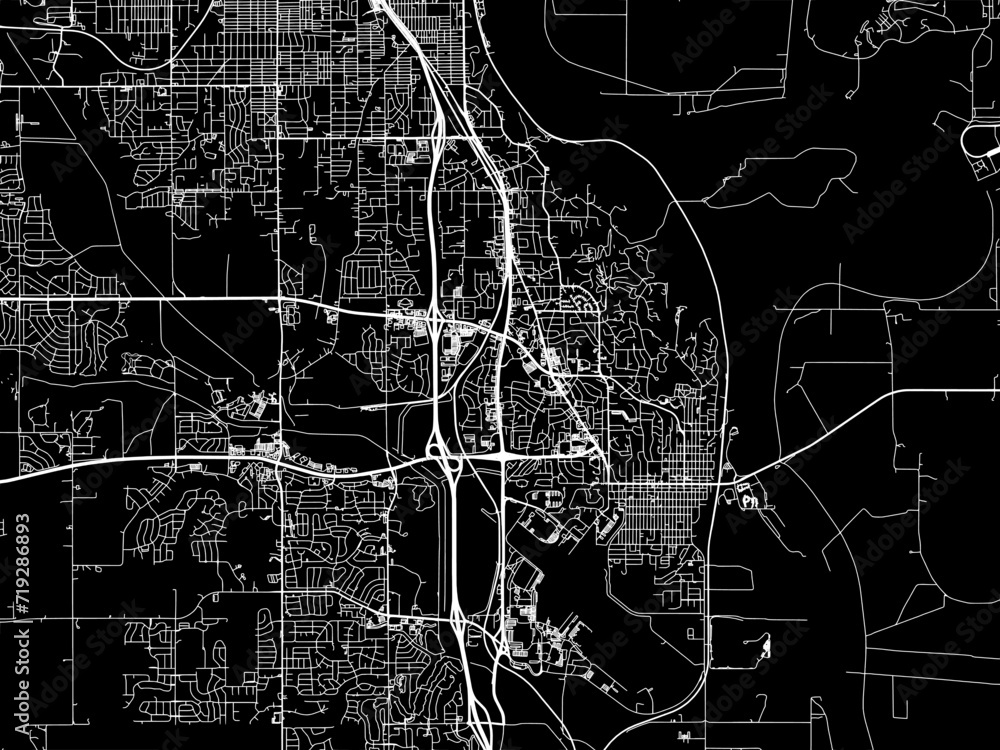 Vector road map of the city of Bellevue Nebraska in the United States ...