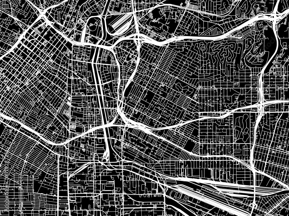 Vector road map of the city of Boyle Heights California in the United ...