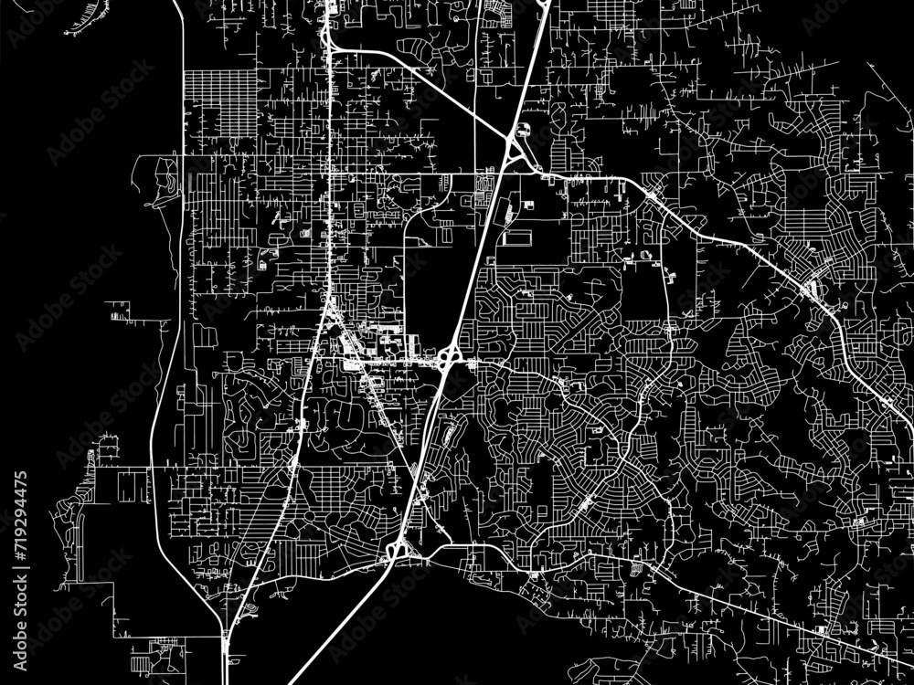Vector road map of the city of Deltona Florida in the United States of ...