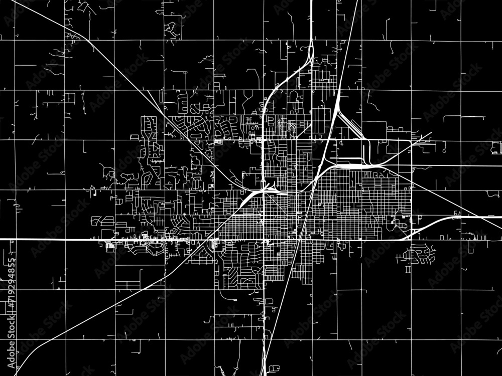 Vector road map of the city of Enid Oklahoma in the United States of ...