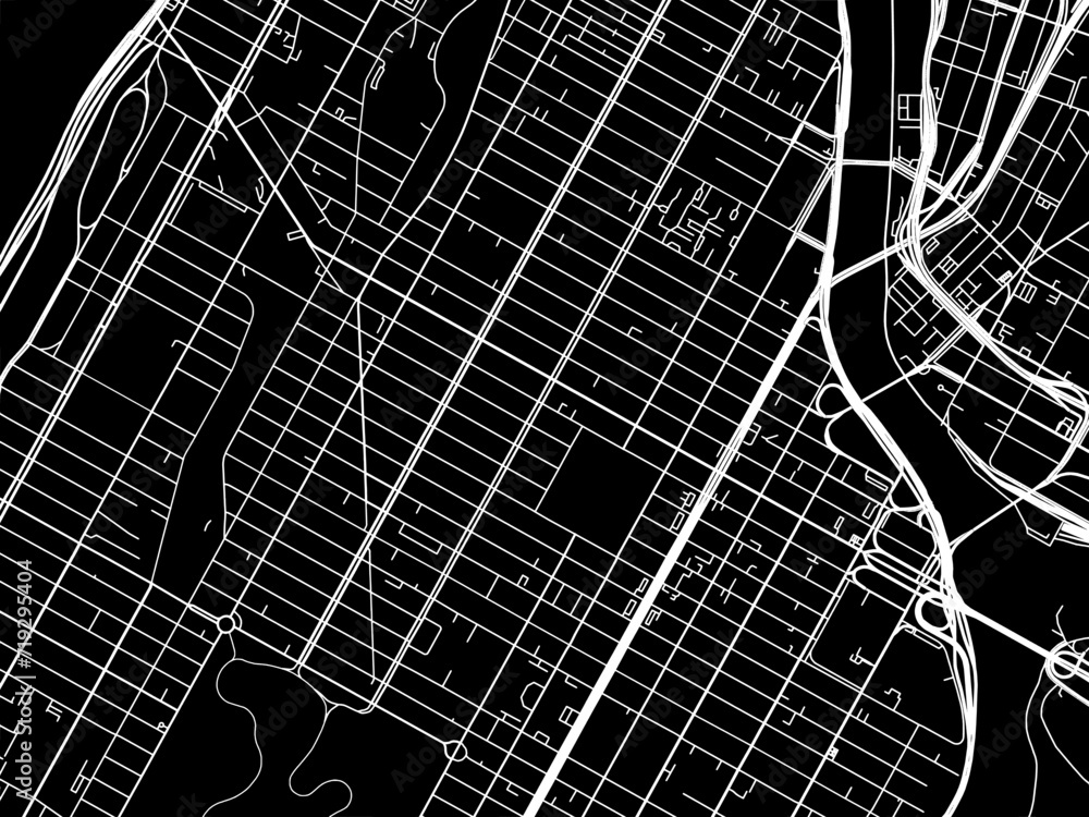Vector road map of the city of Harlem New York in the United States of ...