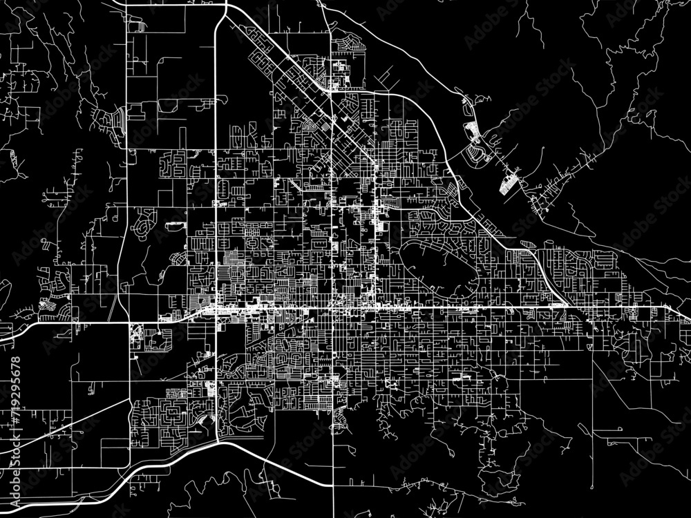 Vecteur Stock Vector road map of the city of Hemet California in the ...