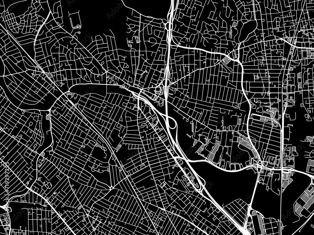 Vector road map of the city of Medford Massachusetts in the United ...