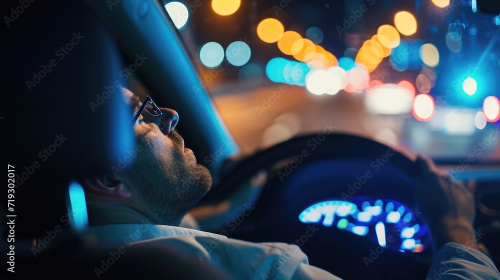Driver Asleep at the Wheel: A Cautionary Image of Drowsy Driving at ...