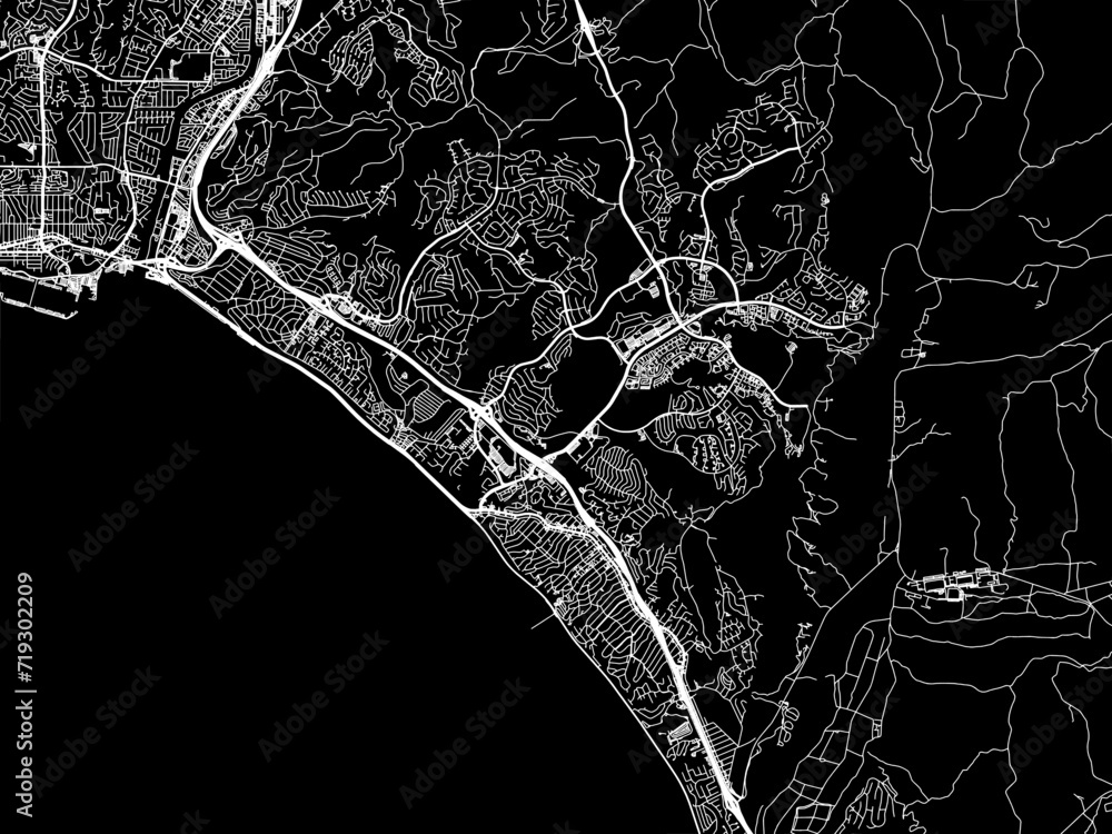 Vector road map of the city of San Clemente California in the United ...