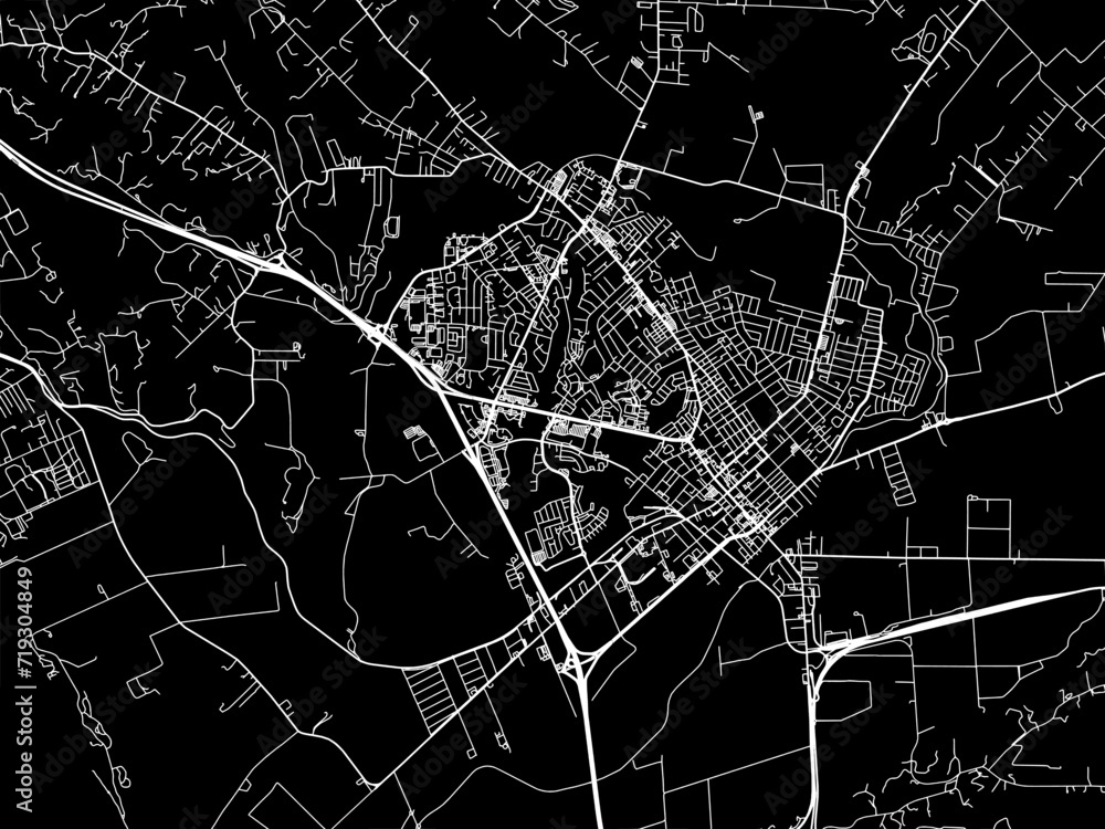 Vector road map of the city of Watsonville California in the United ...