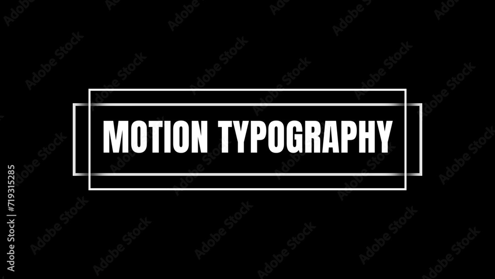 Motion Typography with Minimal Lines Stock Template | Adobe Stock