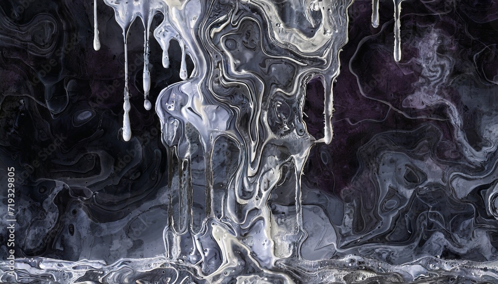 dripping liquid smoke frozen in an abstract futuristic 3d texture on a ...