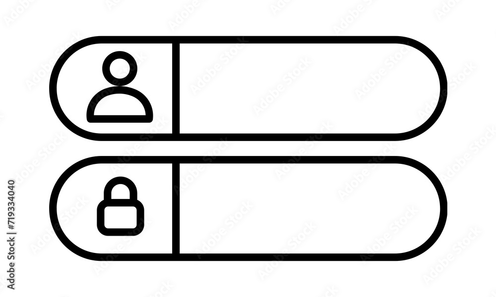 Username Icon and Password Icon on Transparent Background, PNG Stock ...