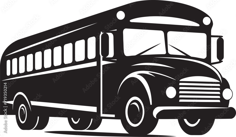 City Wheels in Art Expressive Bus Vector Graphics Illustrating Urban ...