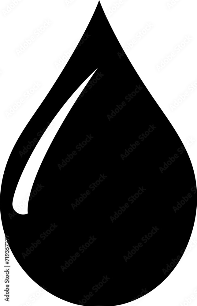 Water drops icons. Water drop shape. Flat droplet shapes, Flat droplet ...