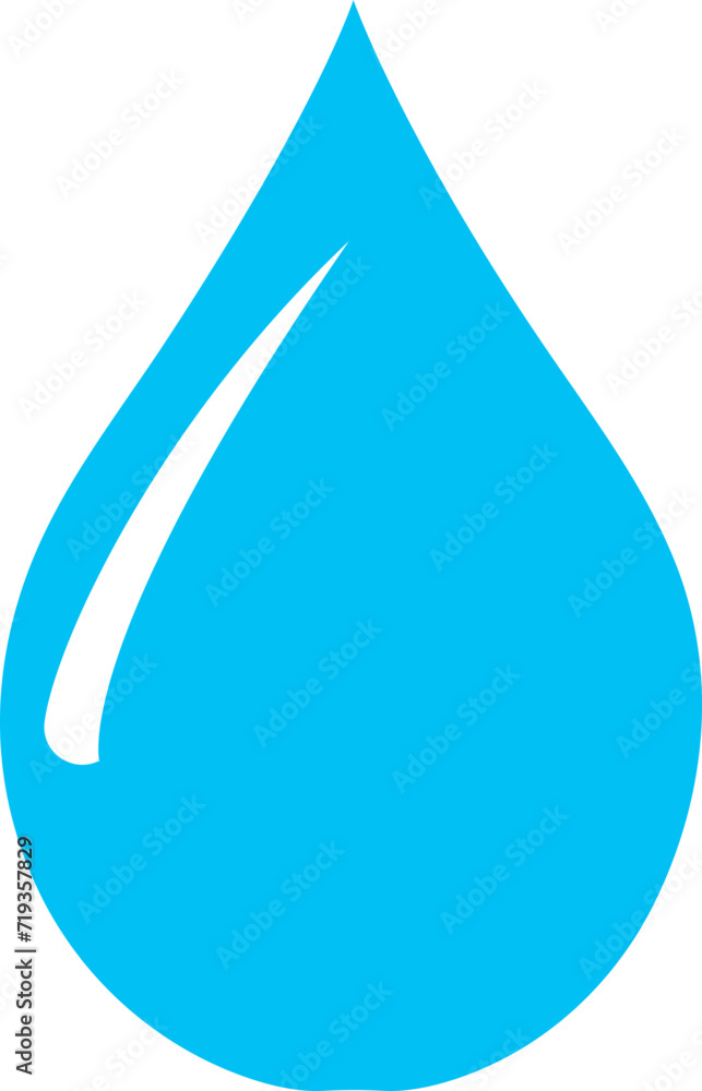 Water drops icons. Water drop shape. Flat droplet shapes, Flat droplet ...