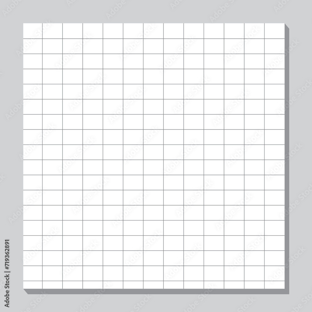 Square grid line background on white background. Notebook Lined Paper ...