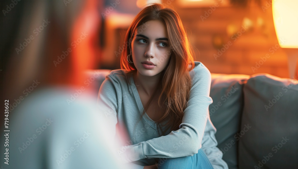 Communication Barrier: Parent-Teen Misunderstandings A teenage girl's ...