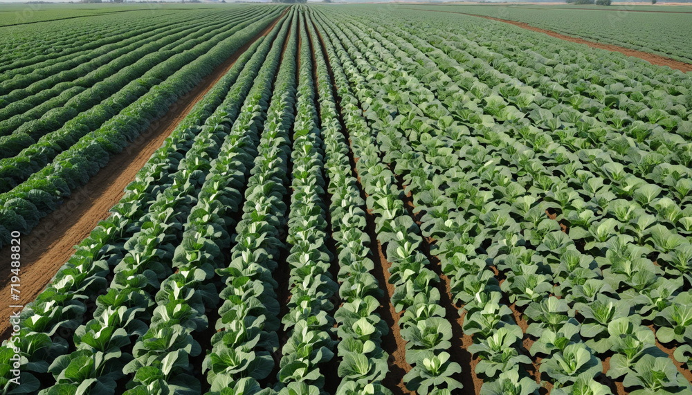Lush Fields of Radiant Cabbage: A Bountiful Burst of Agricultural ...